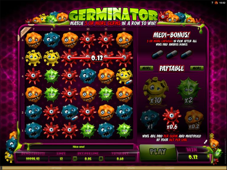 Germinator | A 36-reel exploding symbols slots game.